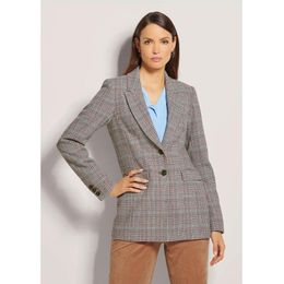 Madeleine Mode MADELEINE Langer Blazer mit Wolle in cognac / bleu | Gr.: 40