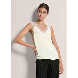 Madeleine Mode MADELEINE Satin-Top mit Spitze in wollwei&szlig; | Gr.: 44