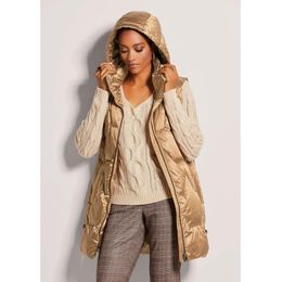 Madeleine Mode MADELEINE Winterwarm wattierte Longweste in caramel | Gr.: 40