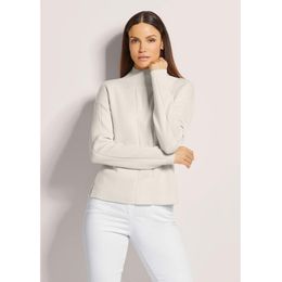 Madeleine Mode MADELEINE Kaschmir-Pullover mit Pointelle-Muster in wollwei&szlig; | Gr.: 48