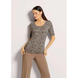 Madeleine Mode MADELEINE Halbarmshirt mit Animal-Print in caramel / schwarz | Gr.: 44