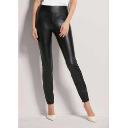 Madeleine Mode MADELEINE Glanzvolle Stretch-Leggings in Leder-Optik in schwarz | Gr.: 19