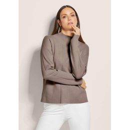 Madeleine Mode MADELEINE Kaschmir-Pullover mit Pointelle-Muster in cappuccino | Gr.: 40