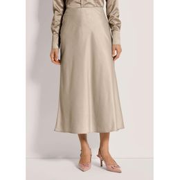 Madeleine Mode MADELEINE Midi Satinrock f&uuml;r elegante Anl&auml;sse in kiesel | Gr.: 48