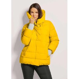 Madeleine Mode MADELEINE Wattierte Steppjacke mit Volumen-Kragen in sonnengelb | Gr.: 40
