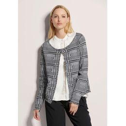 Madeleine Mode MADELEINE Kurze Strickjacke in Tweed-Optik in schwarz / wei&szlig; | Gr.: 34