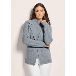 Madeleine Mode MADELEINE Strickjacke aus Merinowolle und Kaschmir in steingrau / melange | Gr.: 38
