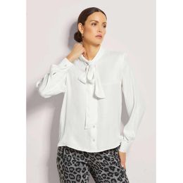 Madeleine Mode MADELEINE Satinbluse mit Schluppe in wei&szlig; | Gr.: 40