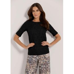 Madeleine Mode MADELEINE Viskoseshirt mit Rundhalsausschnitt in schwarz | Gr.: 34