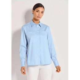 Madeleine Mode MADELEINE Modische Bluse mit verdeckter Knopfleiste in bleu | Gr.: 42