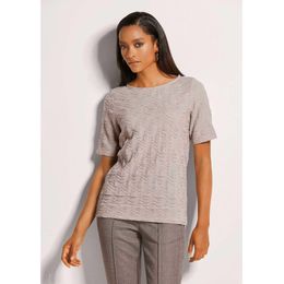 Madeleine Mode MADELEINE Viskoseshirt mit Rundhalsausschnitt in cappuccino | Gr.: 36
