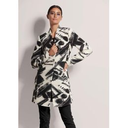 Madeleine Mode MADELEINE Eleganter Gehrock mit Print-Design in schwarz / wollwei&szlig; | Gr.: 42