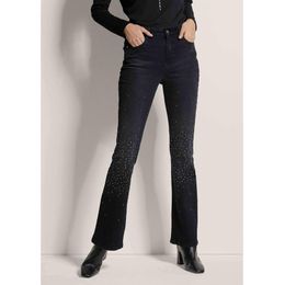 Madeleine Mode MADELEINE Ausgestellte Jeans mit Strasssteinen in schwarz | Gr.: 34