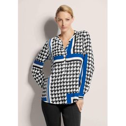 Madeleine Mode MADELEINE Tunika-Bluse in schwarz / wei&szlig; / royalblau | Gr.: 36