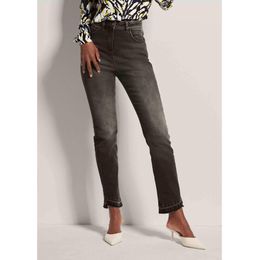 Madeleine Mode MADELEINE Five-Pocket-Hose mit schr&auml;gem Beinsaum in grey | Gr.: 34