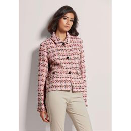 Madeleine Mode MADELEINE Kurzer Blazer mit Struktur in puderros&eacute; / multicolor | Gr.: 40