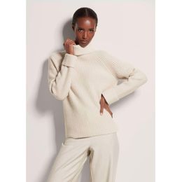 Madeleine Mode MADELEINE Rollkragen-Pullover aus Kaschmir-Mix in perlwei&szlig; | Gr.: 40