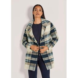 Madeleine Mode MADELEINE D&uuml;nner Mantel aus italienischem Garn in marine / berber | Gr.: 40