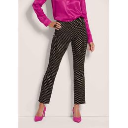 Madeleine Mode MADELEINE Baumwollhose mit grafischem Muster in schwarz / wei&szlig; | Gr.: 38