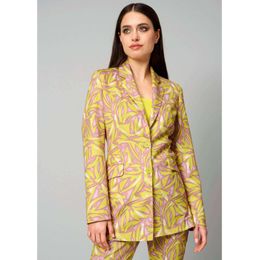 Alba Moda Blazer mit grafischem Print in beige / limette | Gr.: 36