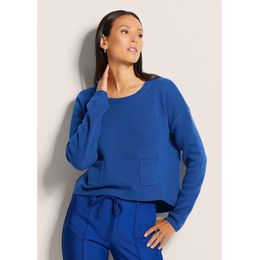 Madeleine Mode MADELEINE Wollpullover mit U-Boot-Ausschnitt in royalblau | Gr.: 34