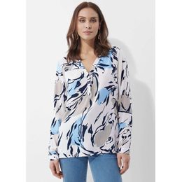Alba Moda Modische Tunika mit Krempel-Option in ecru / hellblau / schwarz | Gr.: 40