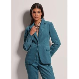 Madeleine Mode MADELEINE Klassischer Cordblazer mit Reverskragen in blaugrau | Gr.: 42