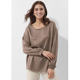 Alba Moda Modische Bluse mit dezentem Glanz in taupe | Gr.: 36