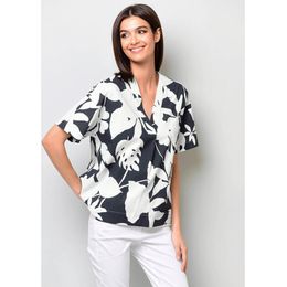 Alba Moda Florale Shirtbluse mit Halbarm in marine | Gr.: 36
