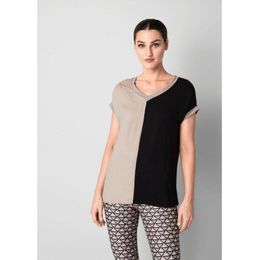 Alba Moda Shirt im Materialmix in schwarz | Gr.: 36