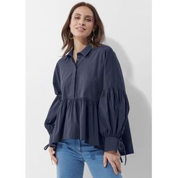Alba Moda Oversized Bluse mit Plisseedetails in marine | Gr.: 36