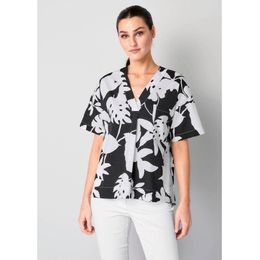 Alba Moda Florale Shirtbluse mit Halbarm in schwarz | Gr.: 40