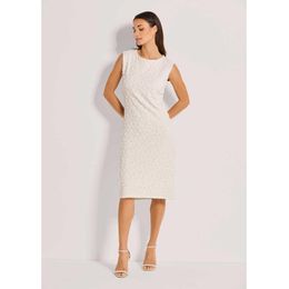 Madeleine Mode MADELEINE Elegantes &auml;rmelloses Kleid mit Struktur in kiesel | Gr.: 46