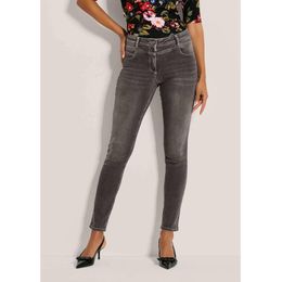Madeleine Mode MADELEINE Schlanke Five-Pocket-Jeans in grey / denim | Gr.: 20