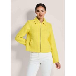 Madeleine Mode MADELEINE Kurzer Boucl&eacute;-Blazer in zitrone | Gr.: 36