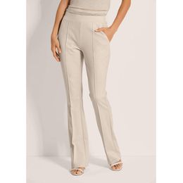 Madeleine Mode MADELEINE Schlupfhose mit ausgestelltem Bein in kiesel | Gr.: 21