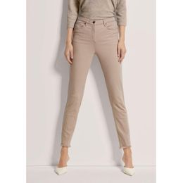 Madeleine Mode MADELEINE Mid Waist Skinny-Hose mit Fransen in taupe | Gr.: 48