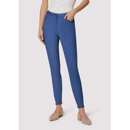 Madeleine Mode MADELEINE Mid Waist Skinny-Hose mit Fransen in royalblau | Gr.: 40