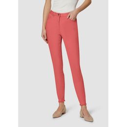 Madeleine Mode MADELEINE Mid Waist Skinny-Hose mit Fransen in lachs | Gr.: 38