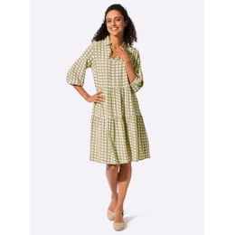 WITT WEIDEN Druck-Kleid in sand-limone-bedruckt | Gr.: 48