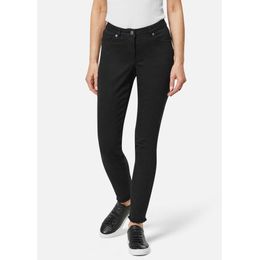 Madeleine Mode MADELEINE Mid Waist Skinny-Hose mit Fransen in schwarz | Gr.: 36