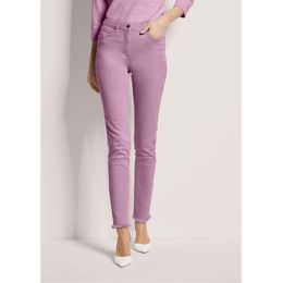 Madeleine Mode MADELEINE Mid Waist Skinny-Hose mit Fransen in malve | Gr.: 38
