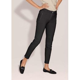 Madeleine Mode MADELEINE Enge Hose mit Rei&szlig;verschlusstaschen in schwarz | Gr.: 48