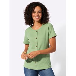 WITT WEIDEN Rundhals-Shirt in eucalyptus | Gr.: 38