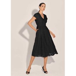 Madeleine Mode MADELEINE Spitzenkleid mit kurzen &Auml;rmeln und weitem Rock in schwarz | Gr.: 38