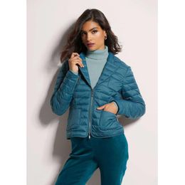 Madeleine Mode MADELEINE Wattierte Damenjacke mit sportivem Touch in blaugrau | Gr.: 40