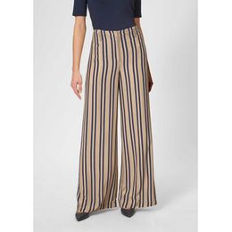 Madeleine Mode MADELEINE Weite Streifenhose in marine / caramel | Gr.: 38