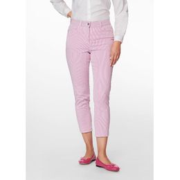 Madeleine Mode MADELEINE Fein gestreifte Jeans in wei&szlig; / leuchtpink | Gr.: 36