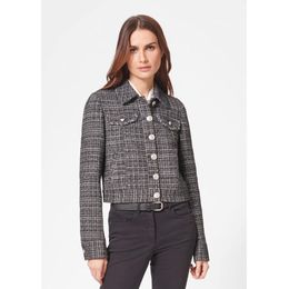 Madeleine Mode MADELEINE Kurze Tweedjacke in schwarz / wei&szlig; | Gr.: 42