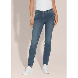 Madeleine Mode MADELEINE Schlanke Five-Pocket-Jeans, Raffung in bleached | Gr.: 24